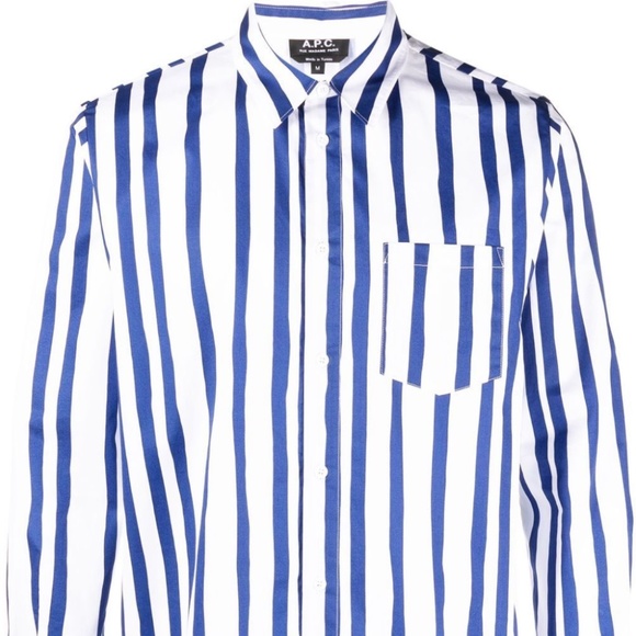 A.P.C. | Shirts | Apc Mathieu Blue Stripe Shirt Various Sizes Msrp 255 ...